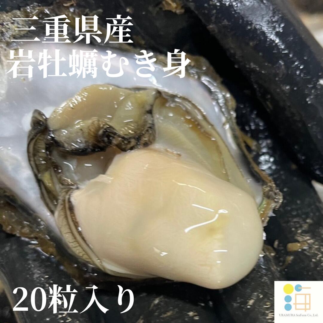 【生で食べれる美味い牡蠣】【生岩牡蠣】【生食可】 三重県産 岩牡蠣 むき身（20粒）1袋 生牡蠣 OYSTER 牡蠣 カキフライ 酢牡蠣 海鮮 貝類 BBQ バーベキューに 贈り物 お歳暮 お祝い 誕生日プレゼント 母の日 お花見 三重県鳥...