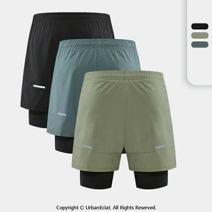 【商品番号】OD061710 軽量＆速乾性に優れたランニングショートパンツ インナーレギンス付きの一体型 耐久性のある生地で引っ張りに強いのが特徴 あらゆるスポーツ・トレーニングのスタンダードマテリアルでもある 軽くて動きやすいポリエステル...