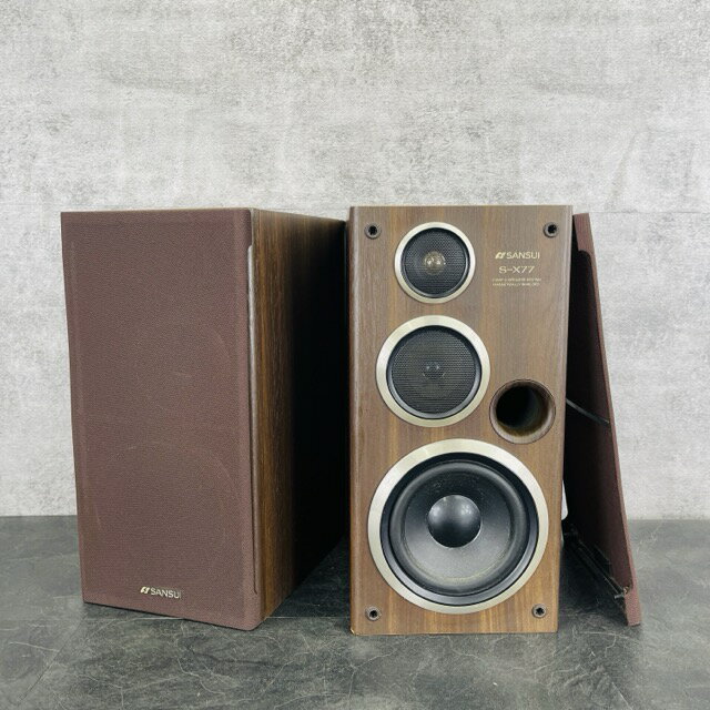 スピーカー ペアセット 【中古】動作保証SANSUI サンスイ S-X77 3ウェイ 3スピーカー オーディオ機器&nbsp; / 900719 商品詳細 型番: S-X77 製造番号: 96201 サイズ(幅/奥行き/高さ): 約 19/...