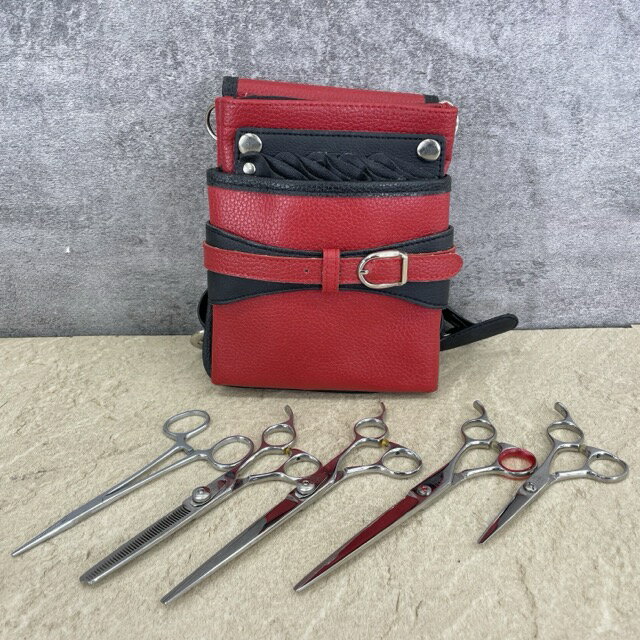 トリミングシザー ハサミ 5本セット 【中古】MUJIRUSHI UB700F BK500 SCISSORS トリミング 鋏 腰袋付き カット / 516955 商品詳細 サイズ(幅/奥行き/高さ): 約 // cm ※刃の長さ5/9 スキ...