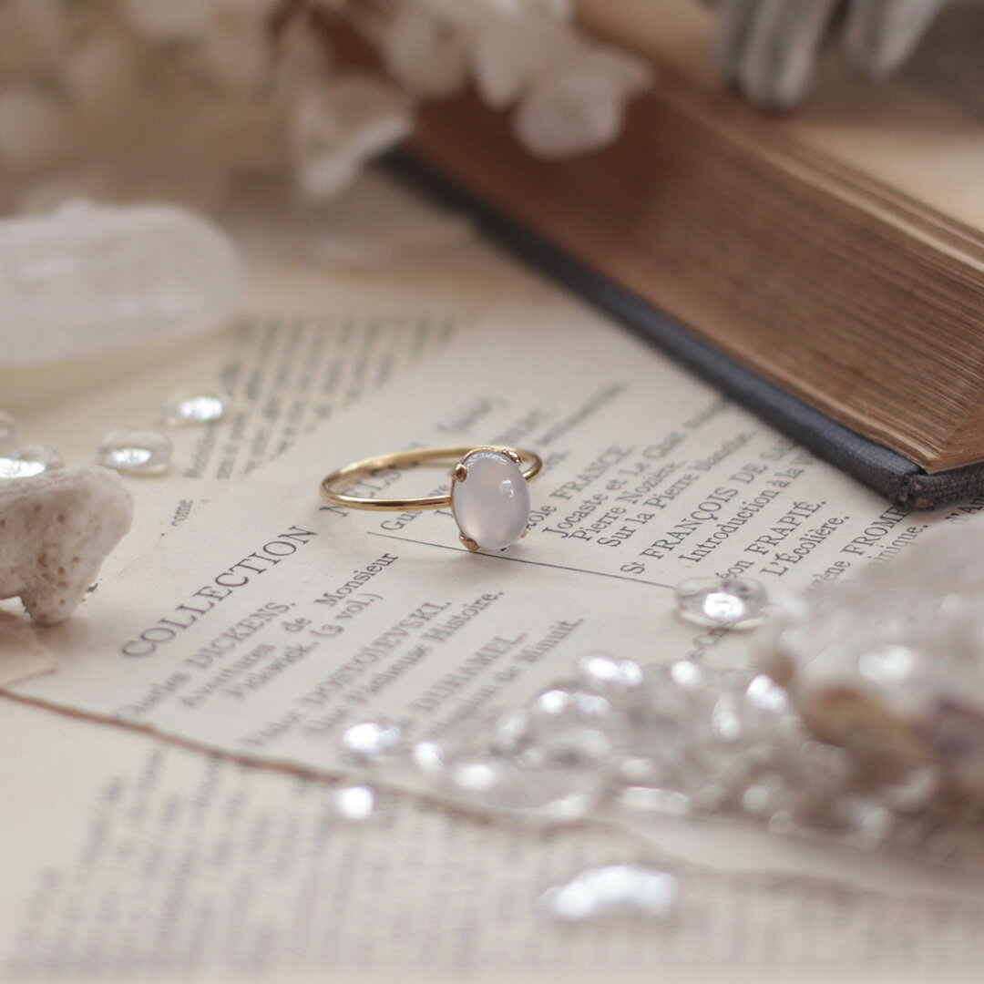 商品情報素材石のサイズ6mm✕4mm使用素材：14K Gold Filled、AAA品質カルセドニーサイズ9、11、13号でご用意しています。サイズ選択の項目よりお選び下さい。Cadre Rings 14KGFカルセドニー天然石リング9号・...