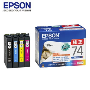 ■　EPSON　■IC4CL74 エプソン 純正インクカートリッジ 4色パック対象機種PX-M5040FPX-M5041FPX-M740FPX-M741FPX-S5040PX-S740（注)仕様は予告無く変更される場合があります。メーカーの...