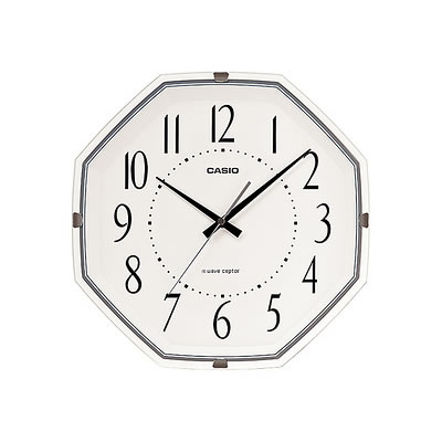 ■　CASIO　■IQ1007J7JF　カシオ　壁掛け時計【ホワイト】シンプルデザインのスタンダードタイプの壁掛け電波時計です。◆　主な特長　◆・電波受信機能：自動受信／手動受信、自動選局機能付き（受信電波＝長波標準電波JJY、周波数＝ 4...
