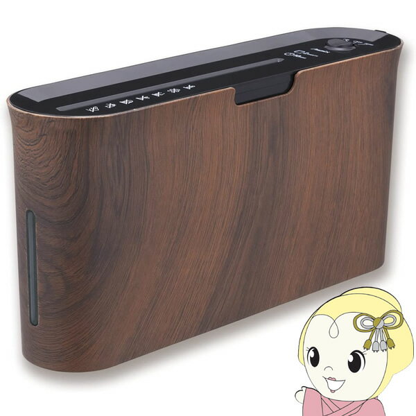 ■　アスカ　■インテリアに馴染む木目調デザイン。横幅が約9.5cmと超スリムなコンパクトボディ！ちょっとした隙間に置けて邪魔にならずに使えます◆　主な特長　◆◆　主な仕様　◆定格細断枚数2枚（A4コピー用紙 50/60Hz）最大細断枚数3枚...