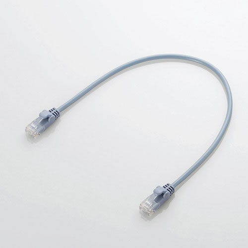 ■　ELECOM　■LD-GPYBU03　エレコム　CAT6準拠　Gigabit やわらかLANケーブル　0.3mケーブルがやわらかく、取り回しがしやすいのでスッキリと配線できる。◆　主な特長　◆◆　主な仕様　◆対応通信規格1000BASE...