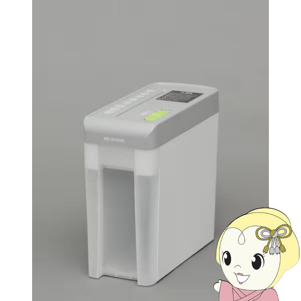 ■　アイリスオーヤマ　■シュレッダー P5HC グレー／ホワイト◆　主な特長　◆グリーン購入法適合商品ご家庭やオフィスのデスク下に置ける、コンパクトサイズのシュレッダーです。ゴミ箱は裁断くずが見えやすいクリアダストボックスを採用しています。...