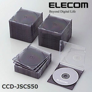 ■ エレコム ■ELECOM(エレコム) Blu-ray/DVD/CDケース（スリム/PS/1枚収納） CCD-JSCS50CBK◆　主な特徴　◆◆　主な仕様　◆収容メディアBlu-ray Disc/DVD/CD収容枚数(ケース1枚あたり)...