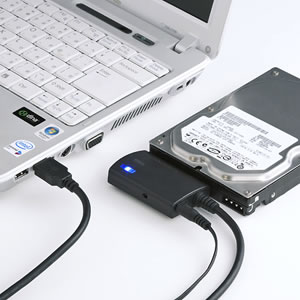 ■　サンワサプライ　■SATA-USB3.0変換ケーブル【USB-CVIDE3】USB3.0対応で高速転送！HDD・SSD・光学式ドライブを簡単接続！◆　主な特長　◆ ●内蔵型SATAハードディスクをUSBに変換し接続可能にします。・SAT...