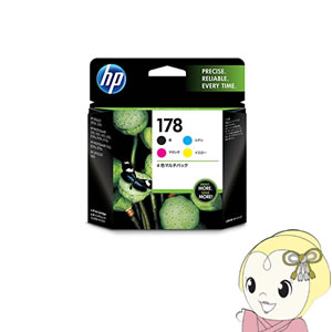 ■　HP　■CR281AA HP ヒューレット・パッカード 178 4色マルチパック HP178◆　主な仕様　◆インク種類顔料インク/染料インク印刷可能枚数黒/約250枚シアン・マゼンタ・イエロー/約300枚対応機種■Deskjet・307...