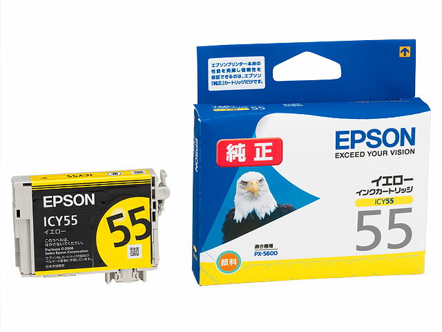 ■ EPSON ■ 【ICY55】エプソン インクカートリッジ イエロー　 ◆　主な仕様　◆ 対応機種：PX-5600 （注！)離島など特殊な地域への発送の場合 別途追加送料が必要になります。簡易商品仕様ブランド名：エプソンメーカー型番：-...