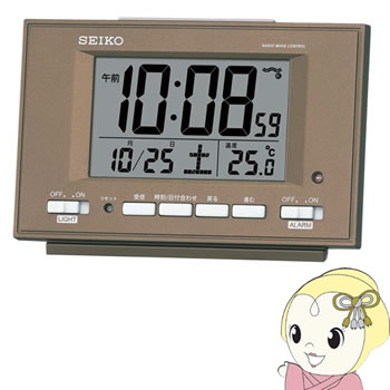■　SEIKO　■◆　主な特長　◆電波修正機能（40kHz/60kHz自動選局・受信OFF機能つき）2099年までのフルオートカレンダー機能アラームオートストップ（約5分間）光センサーによる自動点灯温度表示（温度測定範囲：0℃〜40℃　測定...