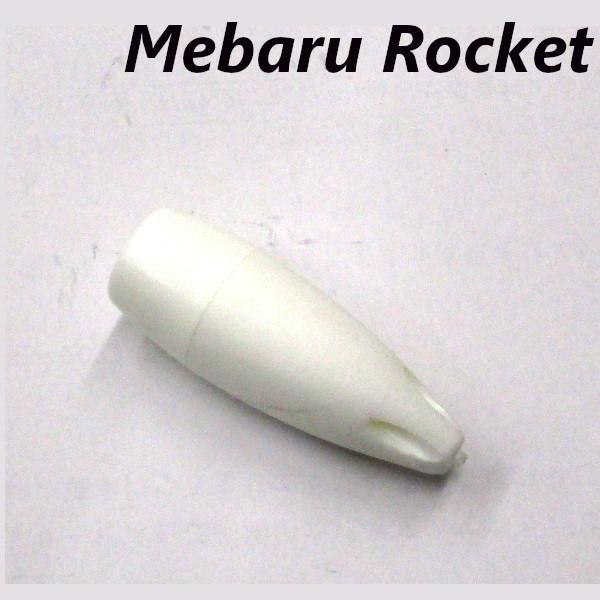 貫通穴2mmの4つのハイドロホールを装備したメバトロゲーム用ロケットです ハイドロホールにより引き重り感が軽減されます アジやメバルの軽量ジグヘッドのウエイトアップに サイズ:50mmx18mm 6g