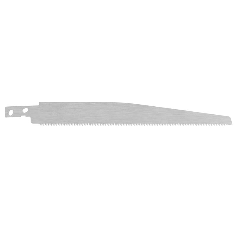 果樹専用タイプです。徒長枝や細枝の剪定作業に最適です。 刃先は衝撃焼入れを施し永切れします。 また刃全体に無電解ニッケルメッキを施しているので錆難いです。 品　番：S176 刃　長：300mm 板　厚：0.8mm ピッチ：2.5mm 参考切...