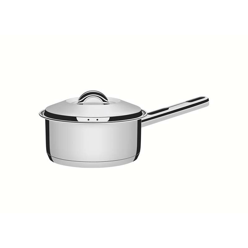 シンプルでお洒落なデザインに加え鍋底に熱伝導性に優れたアルミ板を挟むことにより調理時間を大幅に短縮できる3層構造機能。 持ち手や蓋のつまみも直付けステンレスにより破損しにくく丈夫で耐久性に優れた構造です。 食洗機対応。IH対応。 品　番：6...