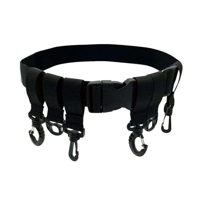 多機能フックが付いたフィッシングベルトです。 画像のようにロッドホルダー（別売り）を装着しカスタマイズも可能です。 品　番：FJ-D895 材　質：ナイロン カラー：ブラック 生産国：中国 入　数：1個 アウトドア、フィッシング、釣り類似商...