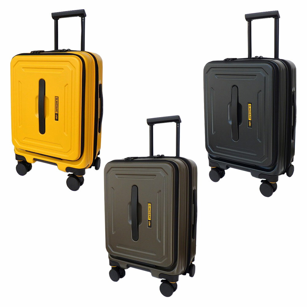 サイズ： 　外　寸：47×34×25-30cm 　総外寸：54×36×25-30cm 容　量：およそ36-43L 重　量：およそ3.9kg 素　材：ポリカーボネイト 仕　様： 機内持ち込み対応100席以上(ANA・JAL) フロントポケット...