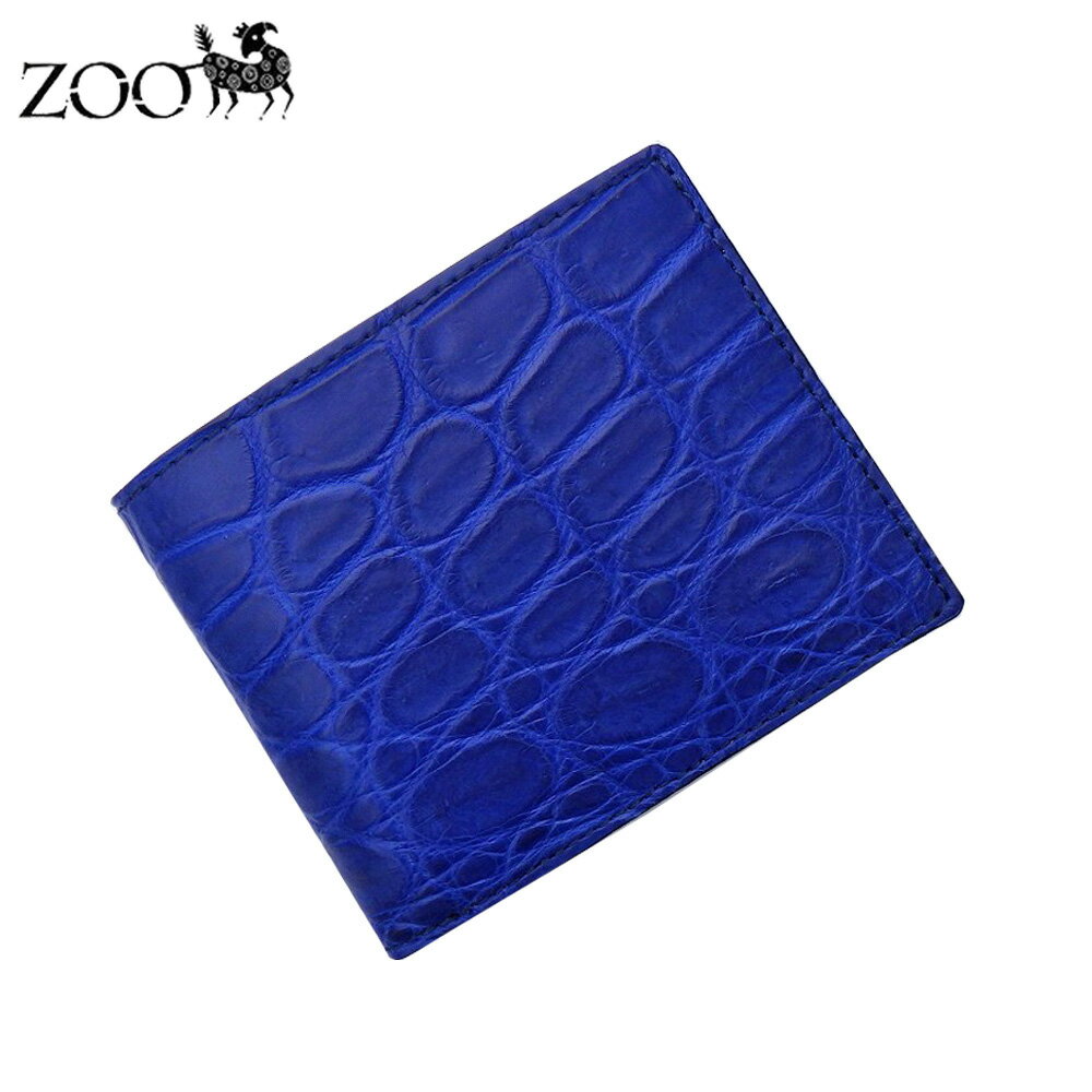 素　材： 　　表面：ワニ革(クロコダイル) 　　インナー：姫路レザー(牛革) サイズ：縦9.5×横11.5×幅3.0cm 仕　様： 二つ折り財布 ホック式小銭入れ 札入れ2分割 カードポケット×4 アテポケット×1 メーカー説明： エキゾチ...