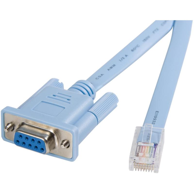 StarTech.com RJ45-DB9 Ciscoコンソールケーブル 1.8m DB9CONCABL61x RJ-45オスコネクタ1x DB-9メスコネクタCisco機器互換低コストの交換用スペア ルータコンソールケーブルStarTec...