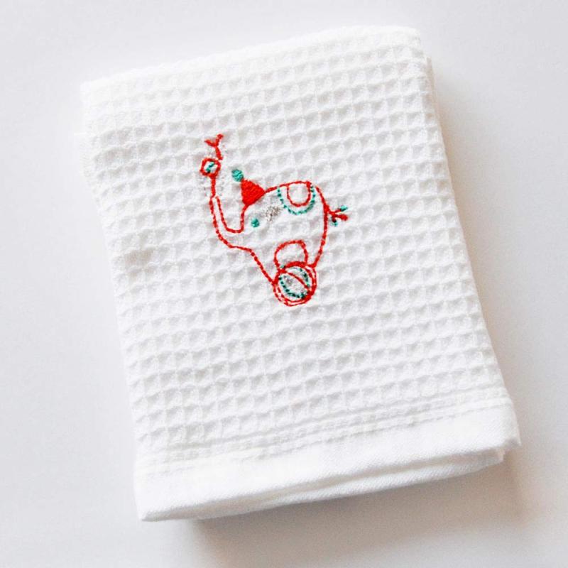 ふきぴか キッチンタオル 刺繍柄