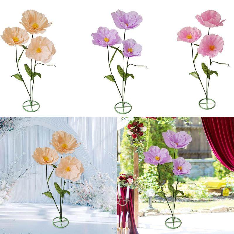 説明:仕様:材質:紙サイズチャート:身長170cm/66.93インチ花の頭径:直径30cm/11.81インチ、40cm/15.75インチ、60cm/23.62インチベース直径:25cm/9.84インチパッケージに含まれるもの:巨大な造花1個...