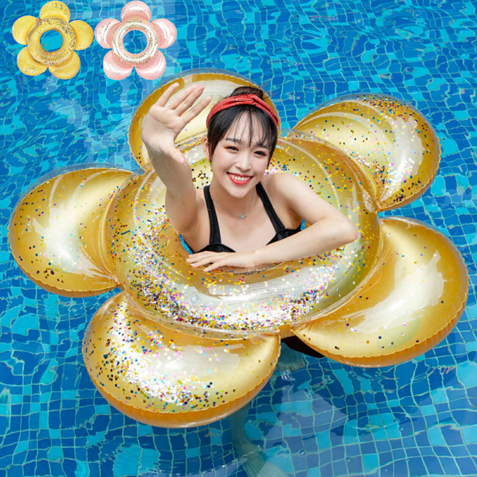 海 32cm おもしろい プール 可愛 おもちゃ プール 水遊び 浮き輪 人気 金色 ピンク