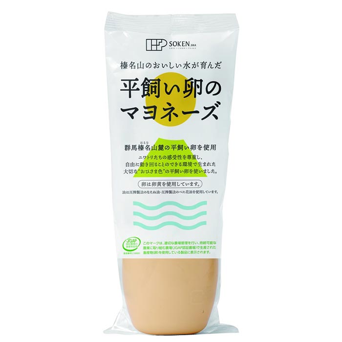 群馬榛名（はるな）山麓で天然地下水を飲んで育ったニワトリたちが自由に飛び上がり、動き回ることのできる平飼い鶏舎で産んだ大切な卵を使ったあっさりまろやかマヨネーズ原材料：食用植物油脂（なたね油（オーストラリア）、べに花油（アメリカ又はメキシコ...