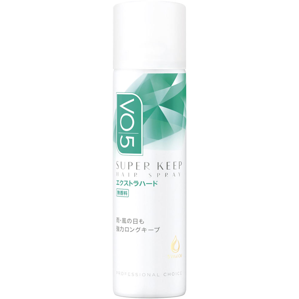 VO5 スーパーキープヘアスプレイ エクストラハード 無香料 50g○リニューアル等により、パッケージ画像は予告なく変更されることがあります。お届けの商品と異なる場合がございますのでご了承ください。○しっかり固めて雨・風の日もくずれないヘア...