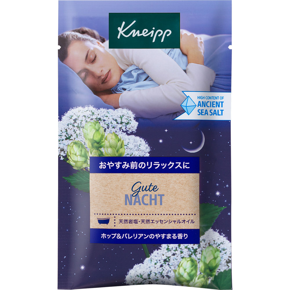 クナイプグーテナハト バスソルト ホップ＆バレリアンの香り 50g ○リニューアル等により、パッケージ画像は予告なく変更されることがあります。 お届けの商品と異なる場合がございますのでご了承ください。○ 古くからヨーロッパで用いられてきたホ...