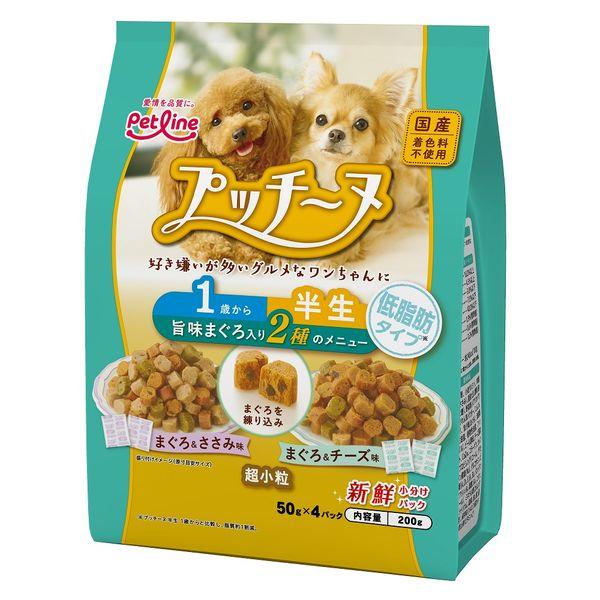 好き嫌いや偏食、食べムラなどの食事の悩みが絶えない小さいワンちゃんのために、おいしさにとことんこだわったドッグフード。原料がもつ自然な色合いの粒は、小さいお口でも食べやすい超小粒半生タイプ。本格具材を使用した【まぐろ味粒・ささみ入りチーズ味...