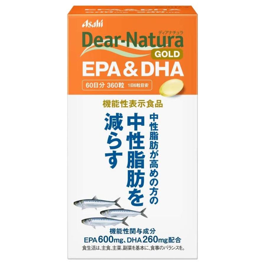 ディアナチュラゴールド　EPA＆DHA　360粒○リニューアル等により、パッケージ画像は予告なく変更されることがあります。お届けの商品と異なる場合がございますのでご了承ください。○中性脂肪が高めの方の中性脂肪を減らす作用のあることが報告され...
