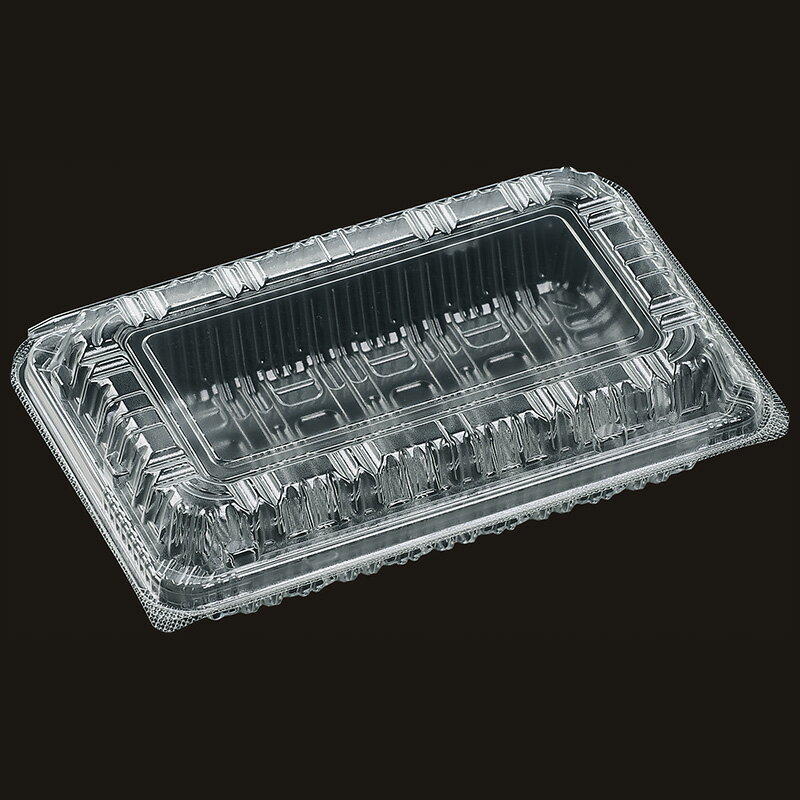 折り蓋式の一般的な食品容器です。生鮮品をはじめ、お惣菜や日配品の商品づくりにも鮮度感の演出に最適です。パチンと閉まる簡単なかん合で、作業性は大幅に軽減されます。●電子レンジ使用可●オーブン使用不可●耐油性：あり●耐熱温度：110℃●入数：5...