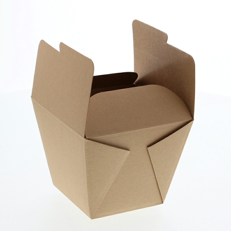 ナチュラルなクラフトテイストの食品箱です。PBTラミネート加工がされているため、油分の多い食品にも対応できます。成型された状態で包装された商品です。※食品の長期保存には適しません。●電子レンジ使用可●オーブン使用不可●入数：20枚■サイズ：...