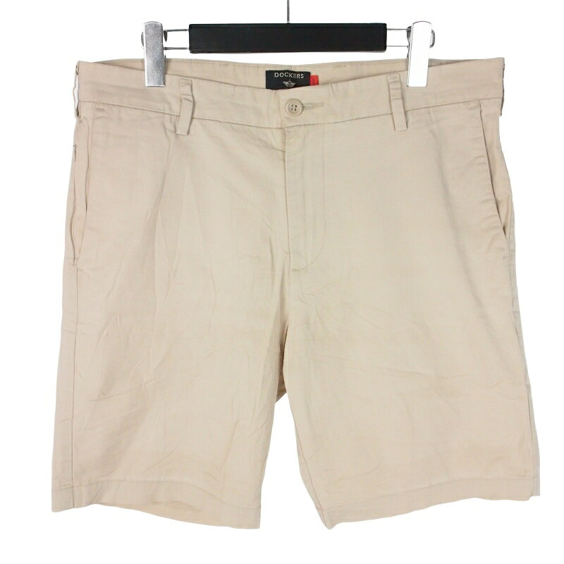【中古】ドッカーズ DOCKERS ショートパンツ ハーフパンツ ショーツ 33 ベージュ メンズ 【ベクトル 古着】 260531表記サイズ33実寸サイズウエスト：88cm　もも幅：24cm　裾幅：24cm　股上：27cm　股下：21cm...