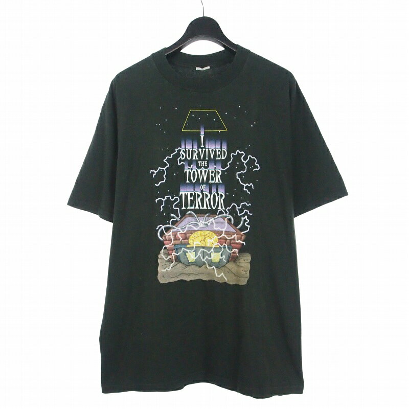 【中古】ヴィンテージ VINTAGE タワー・オブ・テラー Tower of Terror Tシャツ カットソー ディズニーパーク 半袖 黒 ブラック メンズ 【ベクトル 古着】 260721ブランドヴィンテージ VINTAGE表記サイズ記...
