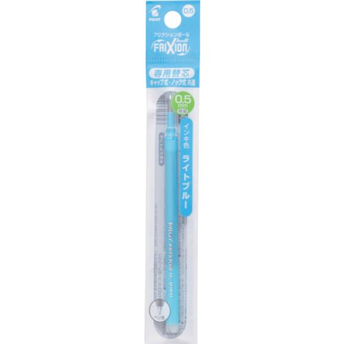 特長:●こすると消えるフリクションシリーズの替芯です。●フリクションボールノックに適合しております。 用途:●紙への筆記 仕様:●インク色：ライトブルー●芯径(mm)：0.5●替芯：LFBKRF-12EF●-●色：- 仕様2:●フリクション...