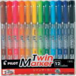 特長:●クラフトテープ、ポリ袋にも濃く発色しピタッと定着する「コイピタインキ」を採用しております。 用途:●一般的な紙などへの筆記に。●クラフトテープ、ガラス、樹脂、ポリ袋への筆記に。 仕様:●インク色：12色セット●タイプ：キャップ式●文...