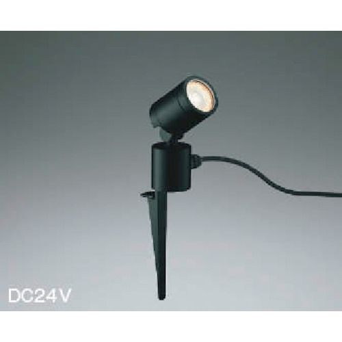 特長:●DC24Vスパイクスポットライトです。●電球色非調光式（LED一体型）です。●防雨型です。●広角型です。●アルミダイカスト黒色塗装 用途:●住宅・店舗用照明 仕様:●明るさ(lm)：225●光源色：電球色●幅(mm)：445●高さ(...