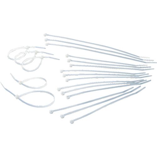 特長:●主に屋内での結束に適した汎用性の高いタイプです。 用途:●電線ケーブルの固定や結束に。●屋内使用に最適です。 仕様:●色：白●幅(mm)：7.8●長さ(mm)：730●最大結束径(mm)：219●引張強度(N)：2146●一度締める...