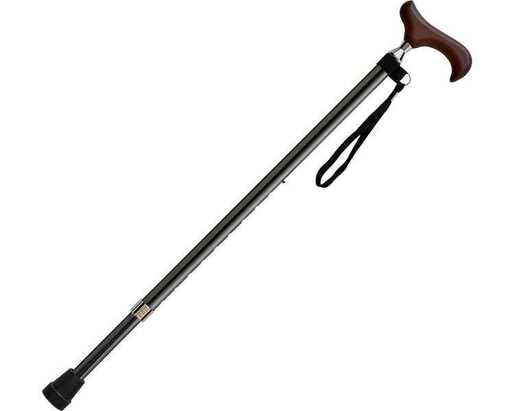 ●サイズ／長さ73〜95.5cm（10段階／2.5cm）、グリップ長さ：12.6cm、ゴムチップ底径：3.8cm ●パイプ径／上部：2.2cm、下部：1.8cm ●重さ／340g ●材質／アルミ ●適応ゴムチップ内径／18mm ●生産国／台...