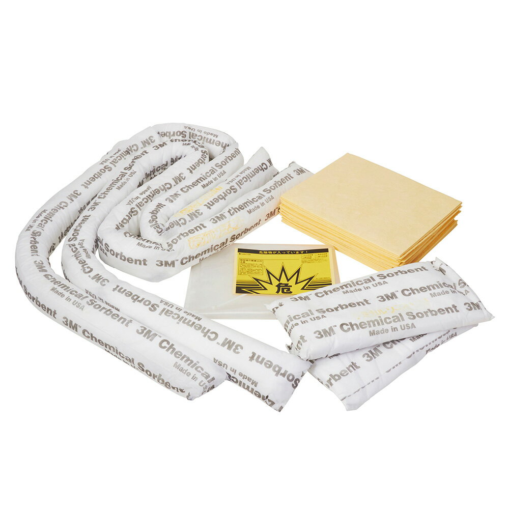 特徴 オイル・有機溶剤・酸・アルカリ等様々な液体に対応します。仕様 ケミカルスピルキット詰め替えセット セット内容 P-110（シートタイプ・280×330mm）×25枚 P-200（ブームタイプ・φ76×1200mm）×3本 P-208×...