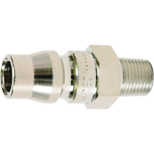 特長:●省エネ、作業効率化に貢献する大流量・低圧力損失設計です。●簡単・確実なワンタッチ接続です。●操作性に優れた小さな接続、人間工学に基いたデザインです。 用途:●空圧工具、空圧機器、工場の空気配管用。 仕様:●相手側取付サイズ：NPT3...