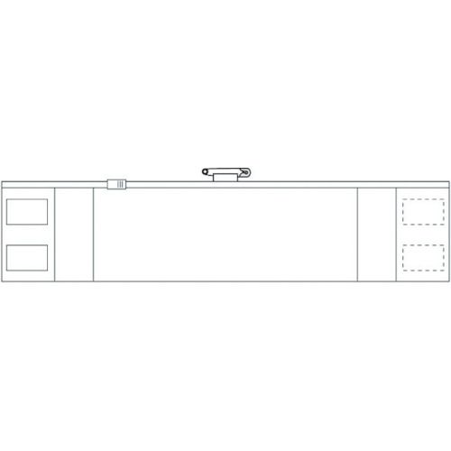 特長:●お客様がパソコンで製作したオリジナル文字の用紙を差し込めます。 用途:●腕章として使用。 仕様:●縦(mm)：90●横(mm)：420●色：白●摘要：差込式 仕様2:●マジックテープ付・上部安全ピン付●記入用紙1枚付 材質／仕上:●...
