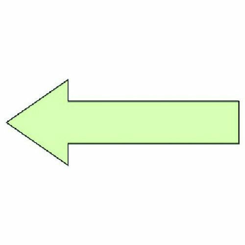 仕様:●摘要：粘着シール●寸法(mm)：100×220●5枚1組●内容：蓄光矢印 材質／仕上:●蓄光ステッカー仕様:●摘要：粘着シール●寸法(mm)：100×220●5枚1組●内容：蓄光矢印 材質／仕上:●蓄光ステッカー