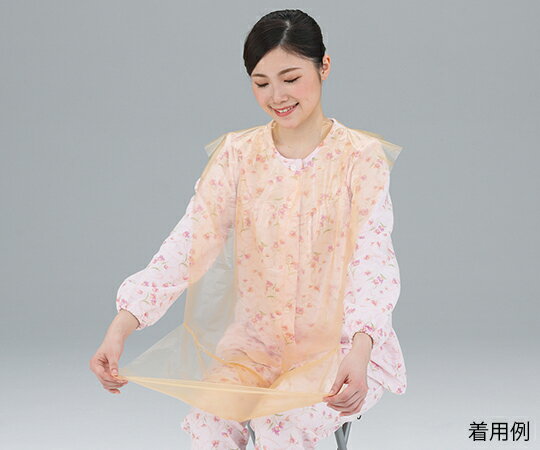 使い捨てポケット付き食事用エプロン。 サイズ：52×114cm 入数：1袋（10枚入） 色：オレンジ使い捨てポケット付き食事用エプロン。 サイズ：52×114cm 入数：1袋（10枚入） 色：オレンジ