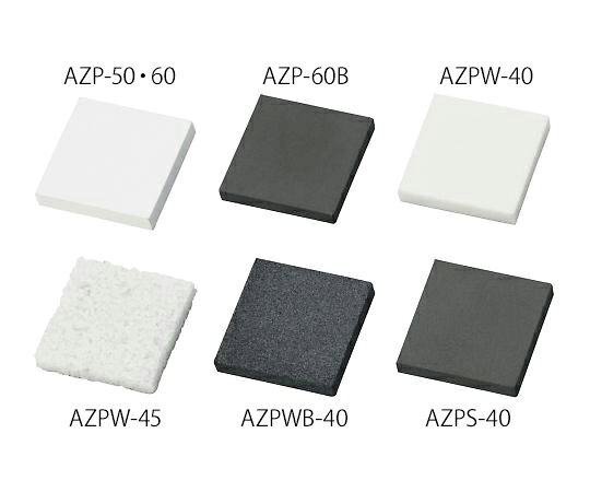 サイズ（mm）：50×50×4〜5t 全気孔率（％）：40 気孔径（μm）：50〜100 かさ密度（g/cm3）：2.56 通気率（×10^-13m2）：100 主成分純度（％）：アルミナ95 色：白 耐熱温度（℃）大気中：1400サイズ（...