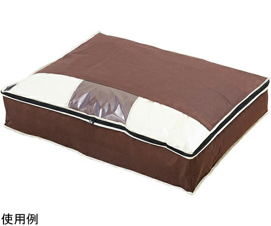 2本のクロステープで、ダブルサイズもスッキリ収納できる収納ケースです。 透明窓だから中身が見えて便利です。 押入のすき間にぴったり収まります。 商品サイズ：（約）90×69×18cm 適応サイズ：ダブル羽毛布団1枚 材質：本体／ポリプロピレ...