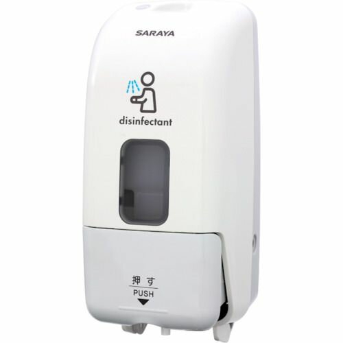 特長:●ワンプッシュで消毒液を吐出します。●ディスポーサル容器で衛生的です。●噴射量は約1.5ml/回になります。 用途:●手指の消毒に。 仕様:●容量(ml)：600●幅(mm)：123●奥行(mm)：100●高さ(mm)：266 仕様2...