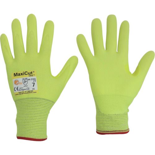 特長:●特許取得のマイクロ発泡ニトリルコーティングは熱と蒸れを360°全方向から放出し、手の温度を最適に保ちます。●マキシカット［［R上］］・ウルトラ［［TM上］］は、従来のマキシカット［［R上］］の耐切創性に薄さ・快適性・耐久性をさらに高...