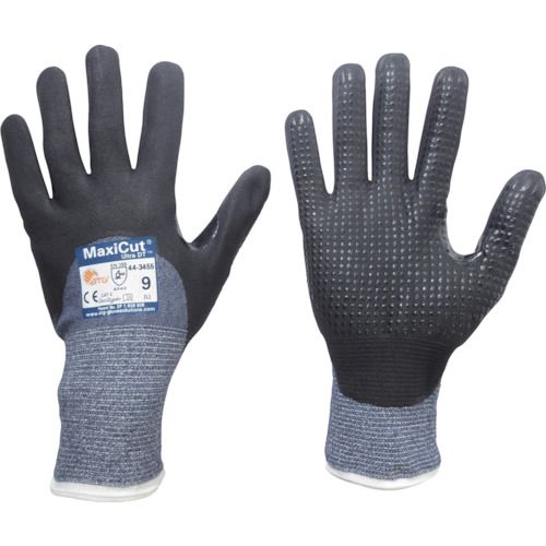 特長:●特許取得のマイクロ発泡ニトリルコーティングは熱と蒸れを360°全方向から放出し、手の温度を最適に保ちます。●マキシカット［［R上］］・ウルトラ［［TM上］］は、従来のマキシカット［［R上］］の耐切創性に薄さ・快適性・耐久性をさらに高...