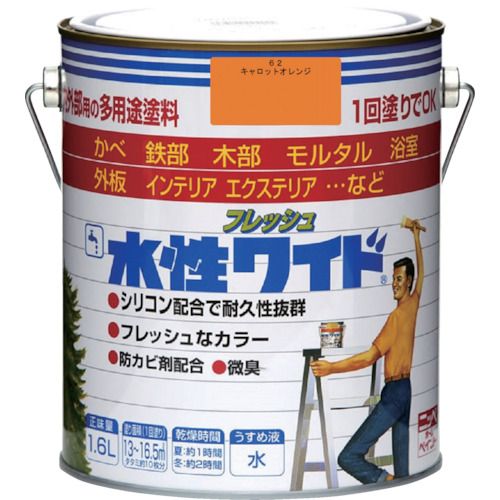 特長:●塗膜は汚れにくく、付着した汚れも水しぶきで簡単に洗浄できる（ウォッシャビリティに優れる）高性能塗料です。●タレにくい、微臭タイプです。●かび止め材、さび止め材配合しています。 用途:●浴室・台所・洗面所・部屋のかべや天井などに。●ド...